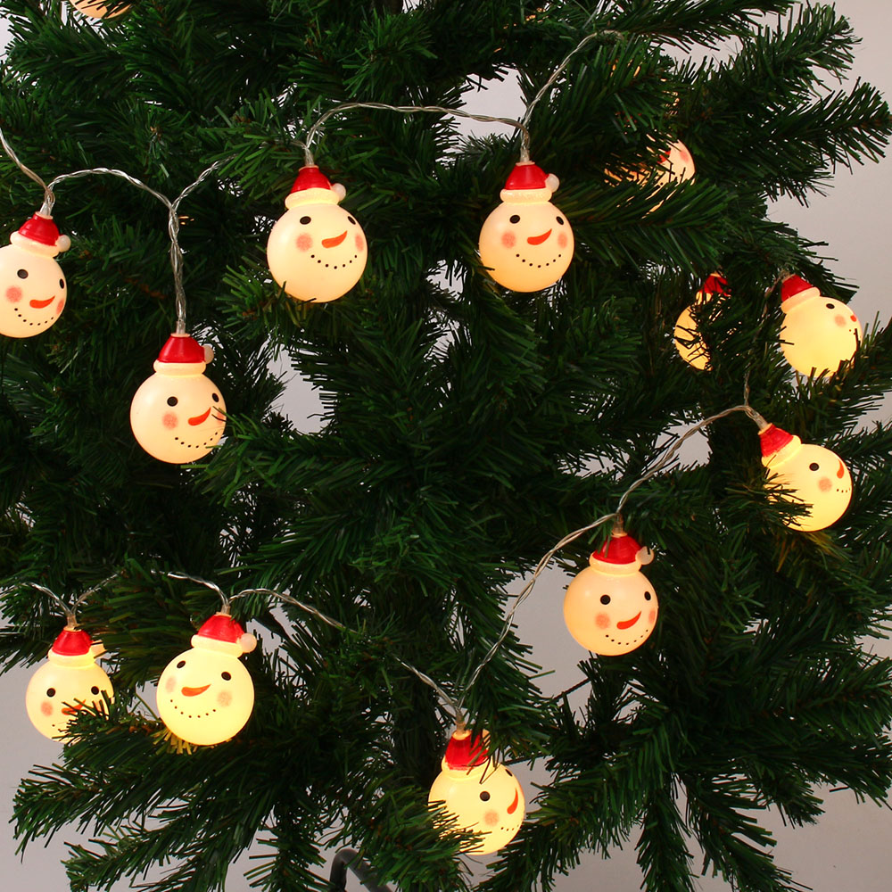 POOM | 40구 LED 눈사람 가랜드 전구(웜색/6M)