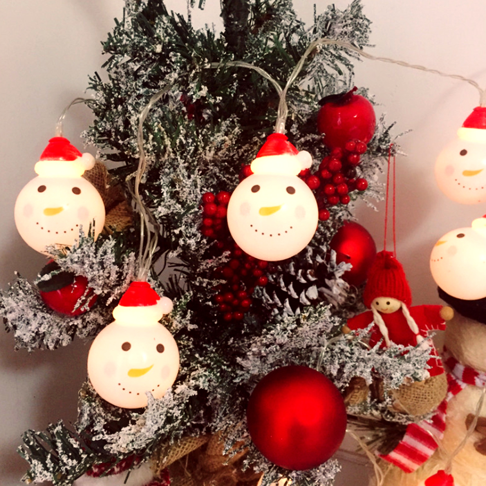 POOM | 40구 LED 눈사람 가랜드 전구(웜색/6M)