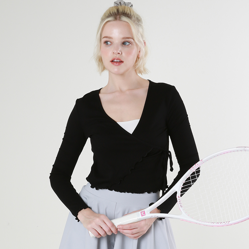 POOM | 요가 필라테스 랩가디건 커버업 홈웨어_2color