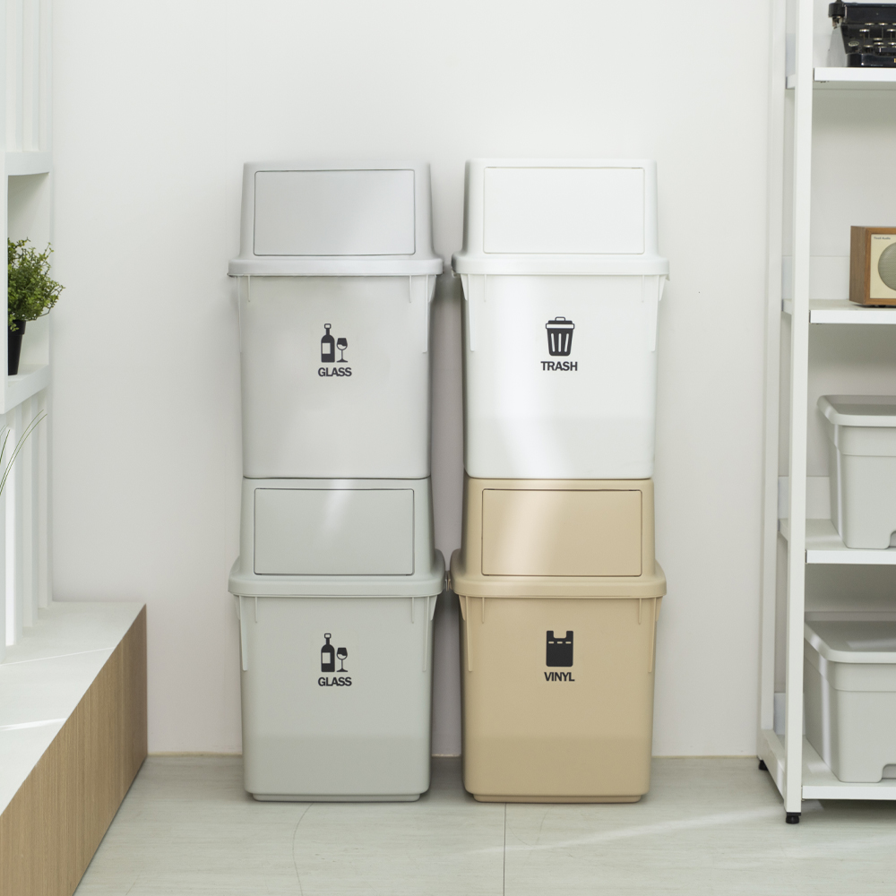 POOM | 내츄럴 분리수거함 35L 4P