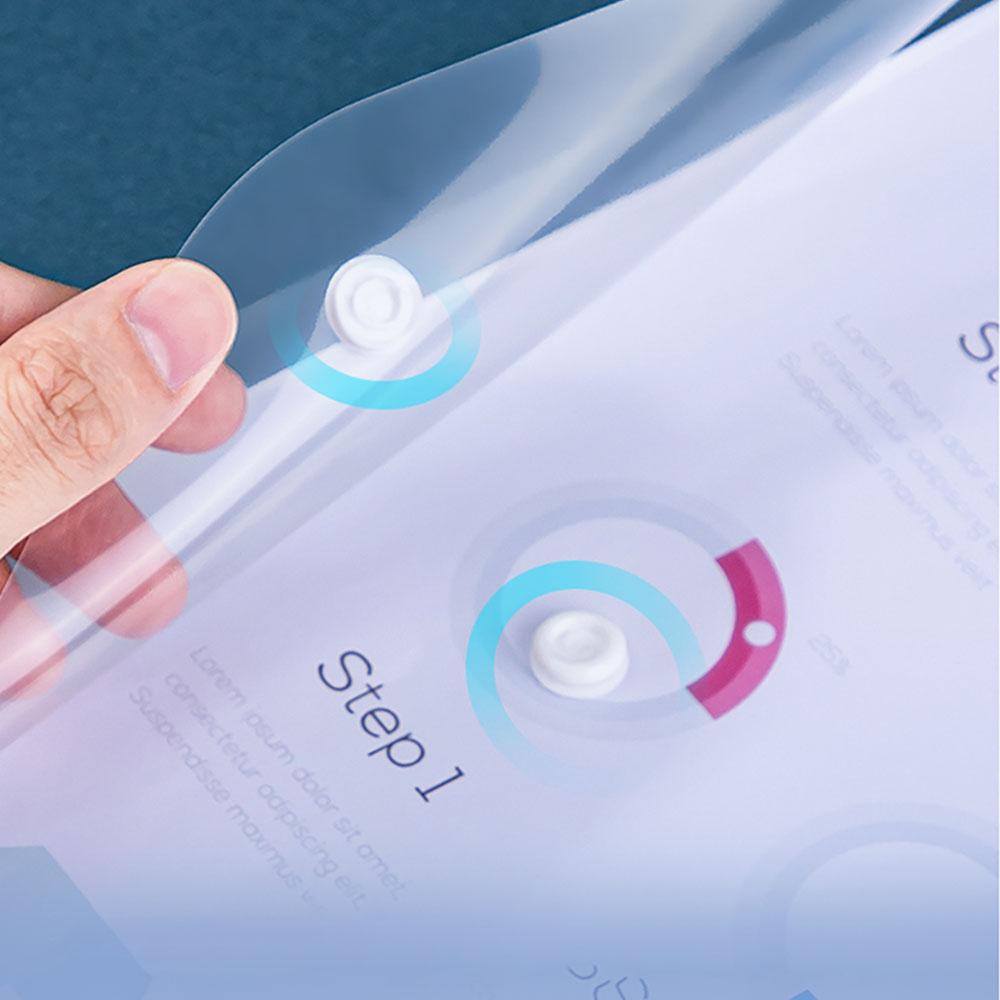 POOM | 델리 누사인 투명 똑딱이 봉투 파일 A4 50개입