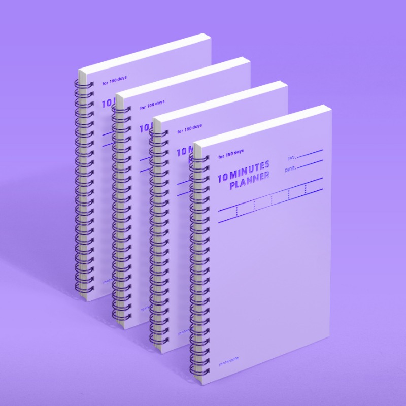 POOM | 텐미닛 플래너 100DAYS 컬러칩 - 바이올렛 4EA