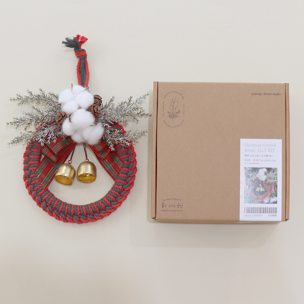 POOM | 쁘띠크리스마스 도어벨 리스 만들기 DIY KIT