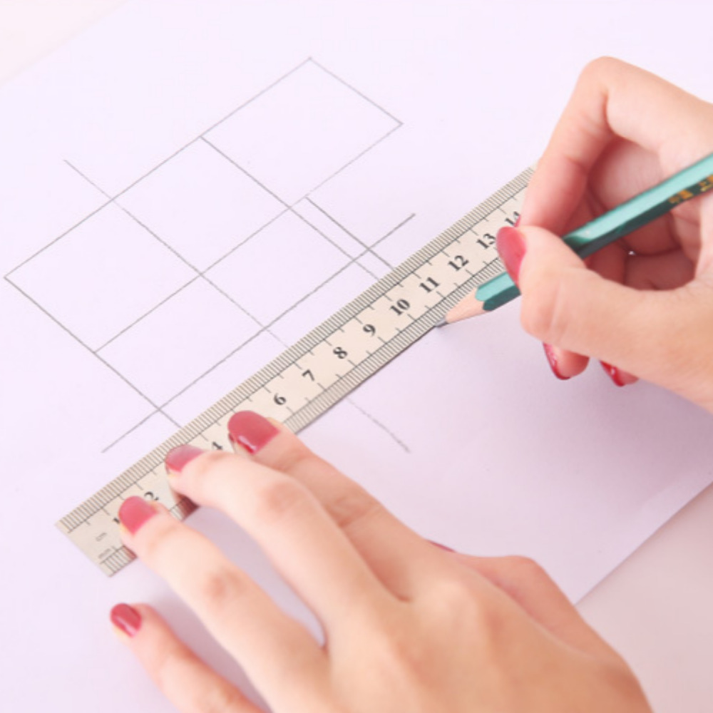 POOM | 20cm 철자 스틸 쇠 스텐 인치 자