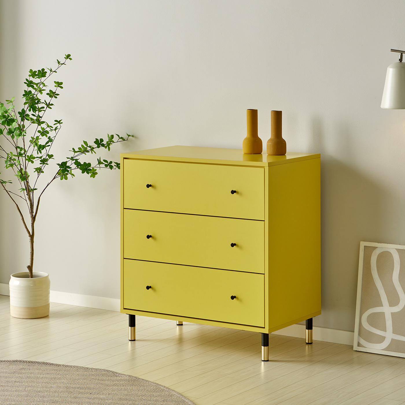 POOM | 모아나 800 3단서랍장 미니서랍장 옷서랍장 3단서랍