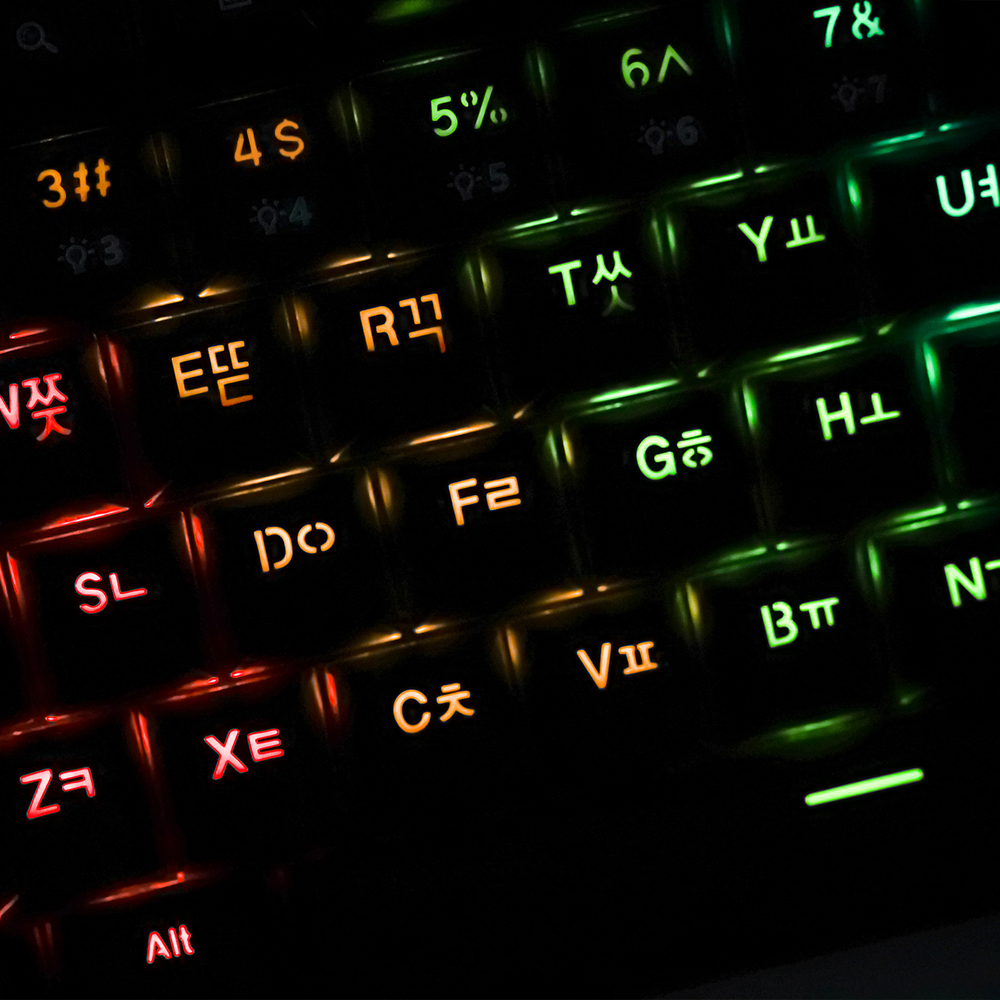 POOM | 에이투 LED 게이밍 기계식 키보드 AG0302 USB 적축