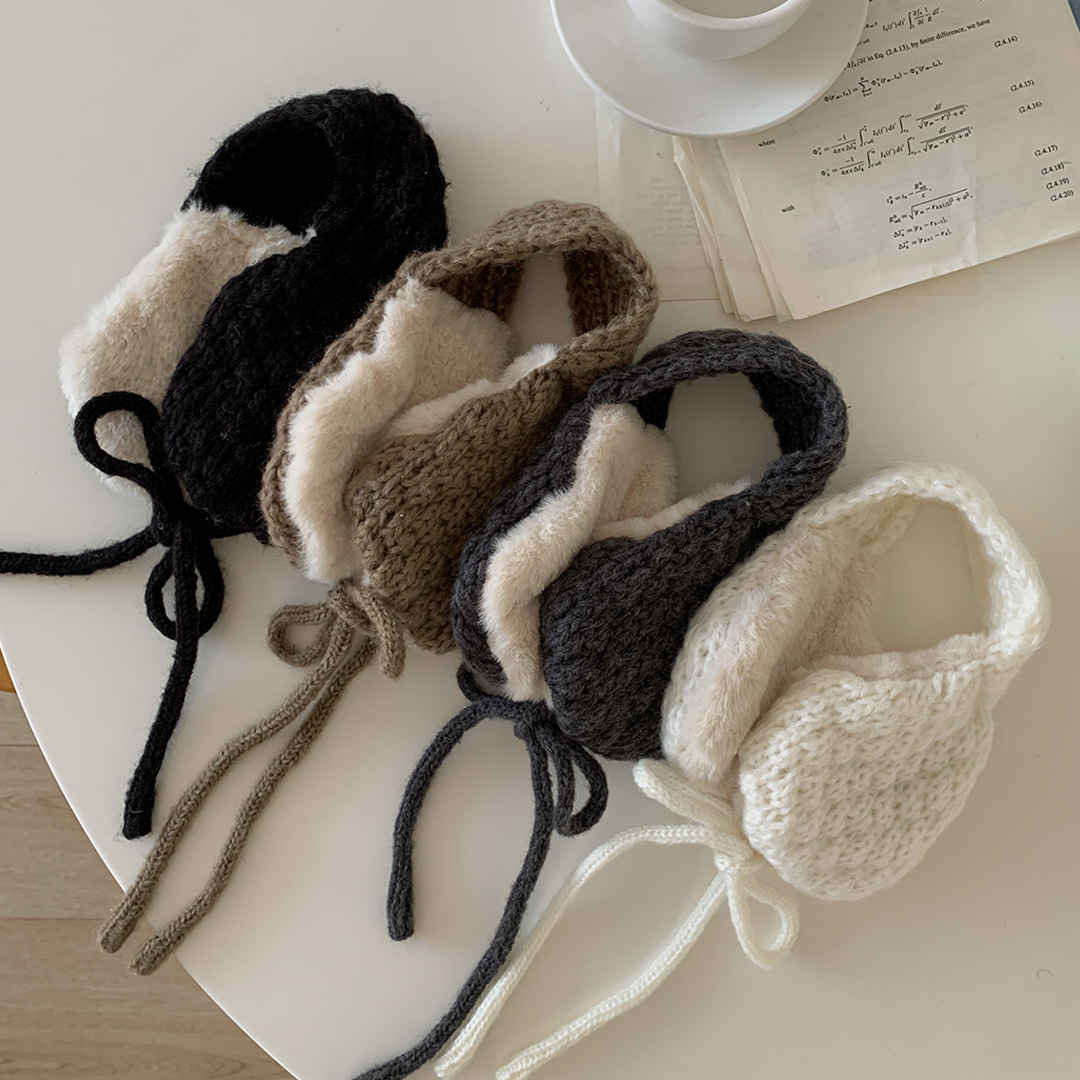 POOM | 겨울 보송 털 니트 귀도리 귀마개 4color