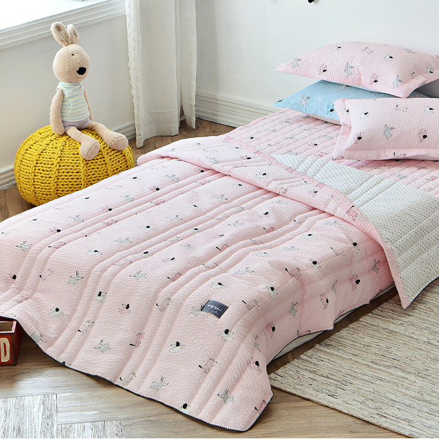 POOM | 해피퍼피 시어서커 누빔 패드세트 SS이불1+베개커버1