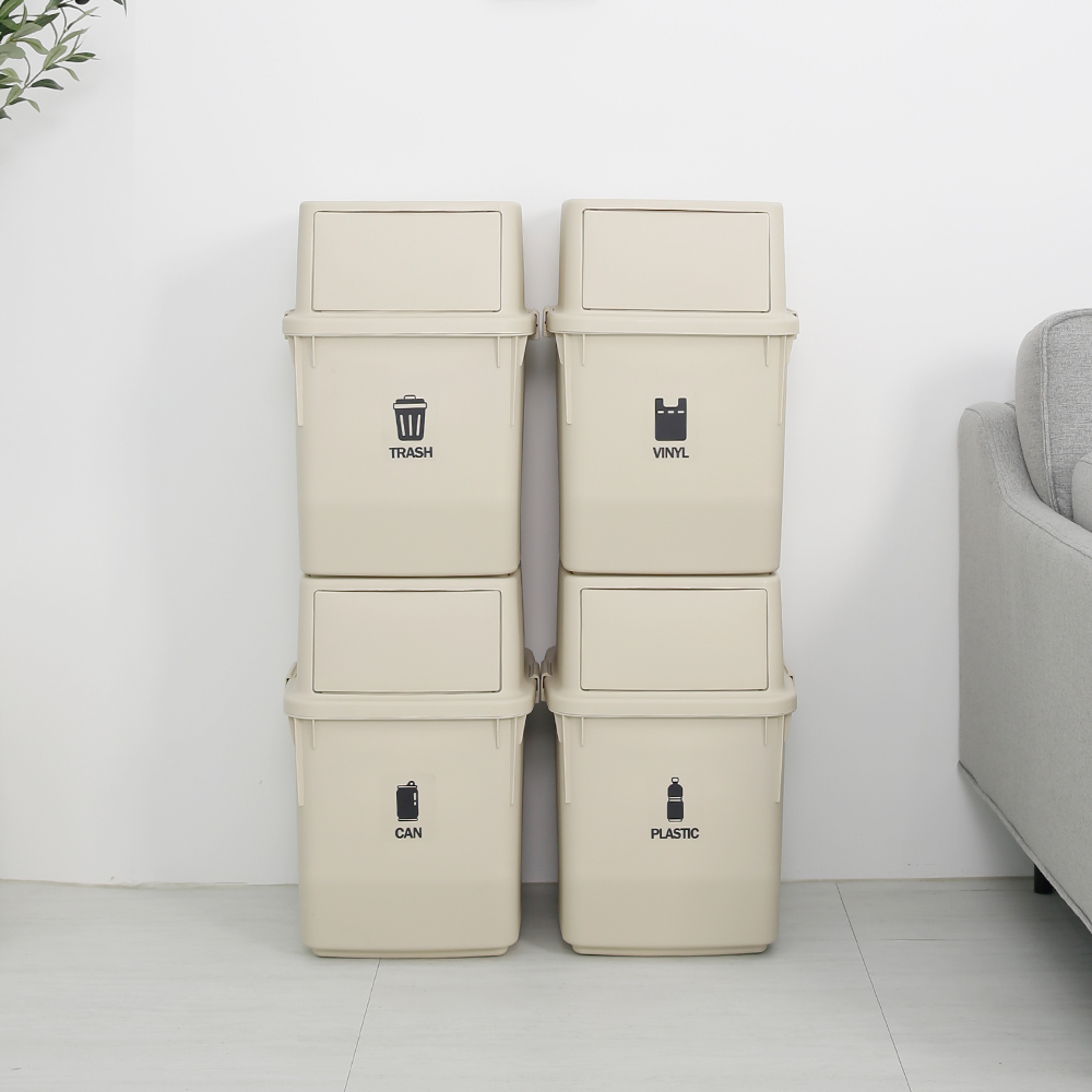 POOM | 내츄럴 분리수거함 35L 4P