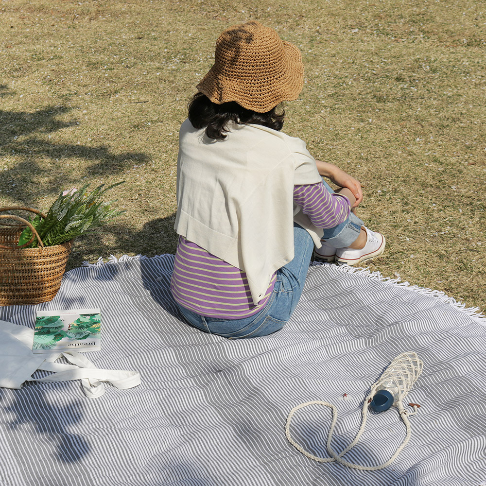 POOM | 코튼태슬 블랭킷 150R (4color)