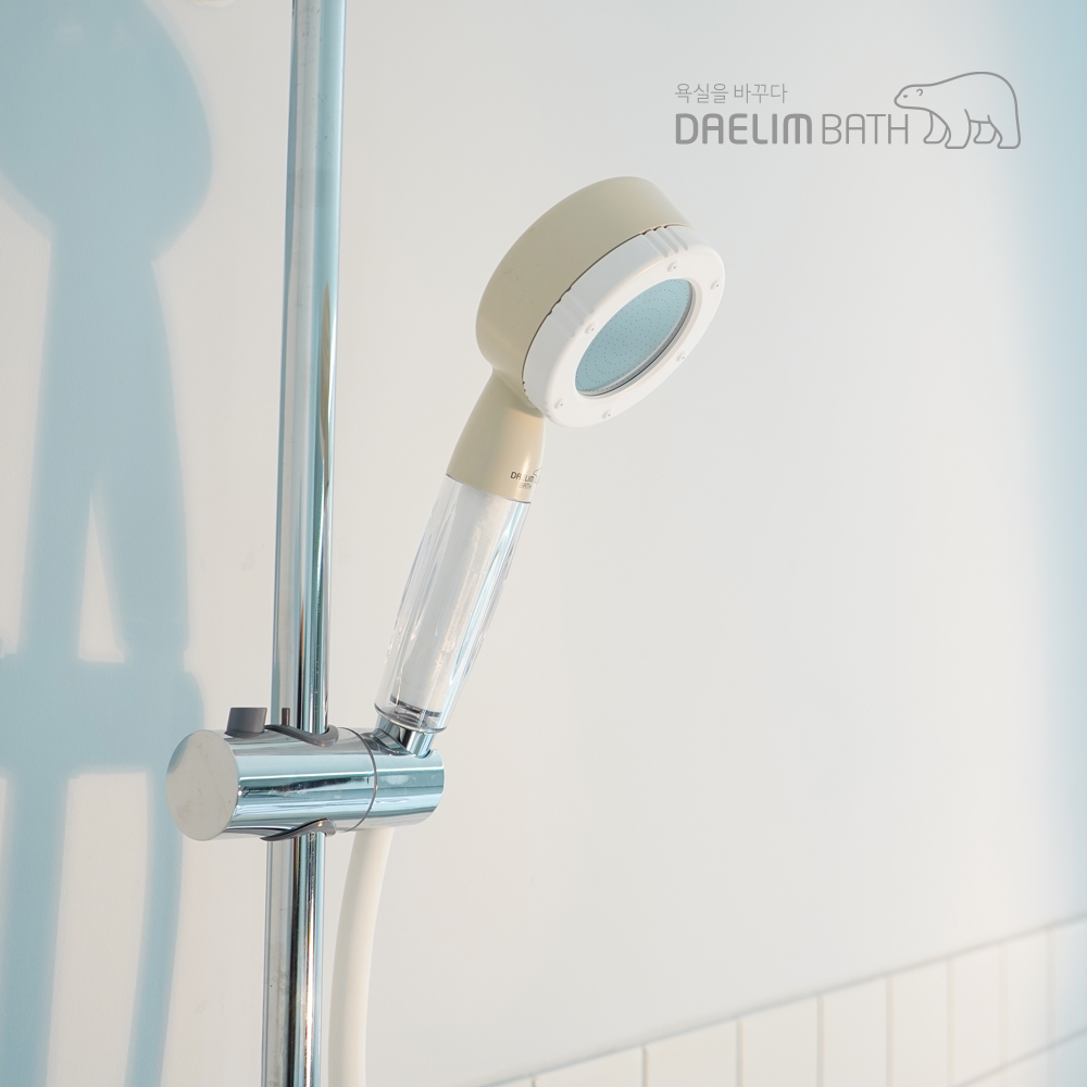 POOM | 대림바스 버블 미스트 필터샤워기 + 샤워줄2M 크림 SET