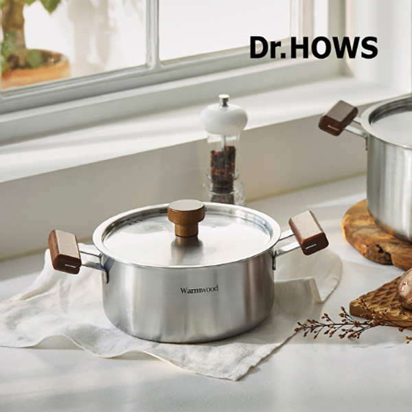 POOM | 웜 스텐 우드 양수냄비 18cm (인덕션 겸용)
