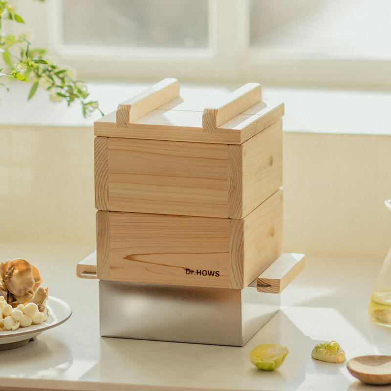 POOM | 자담 편백나무 미니 찜기 2단 18cm(물솥포함)